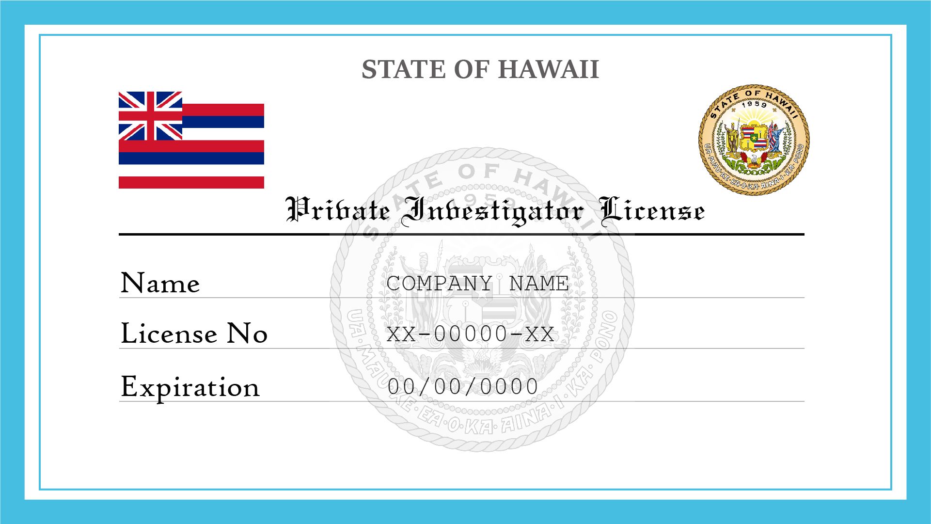 Hawaii Private Investigator License | License Lookup