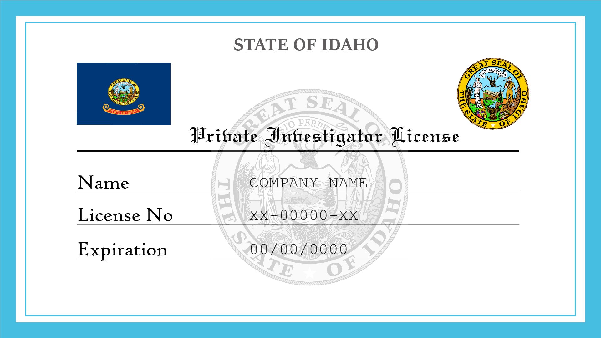 Idaho Private Investigator License | License Lookup