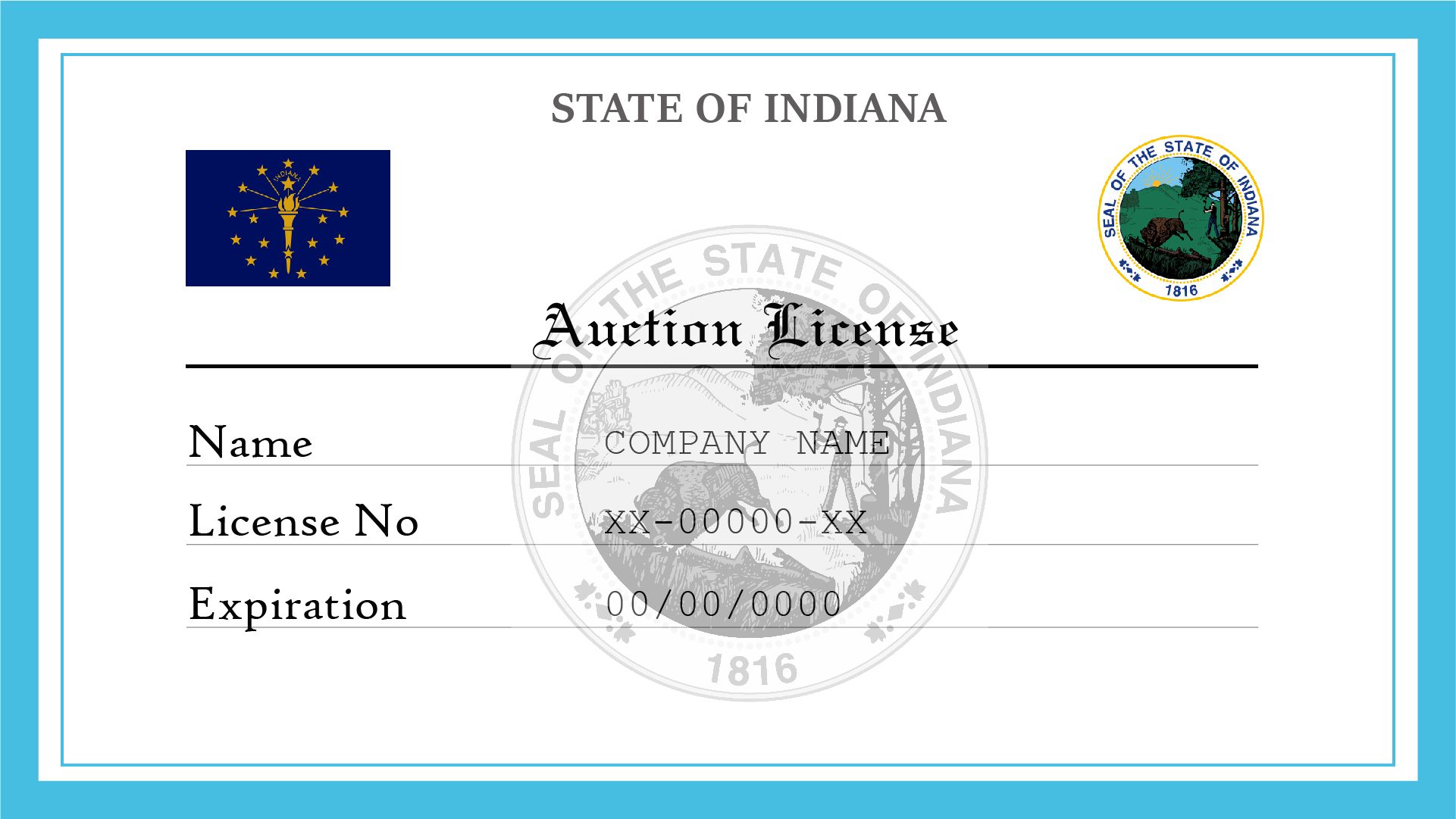 Indiana Auction License | License Lookup