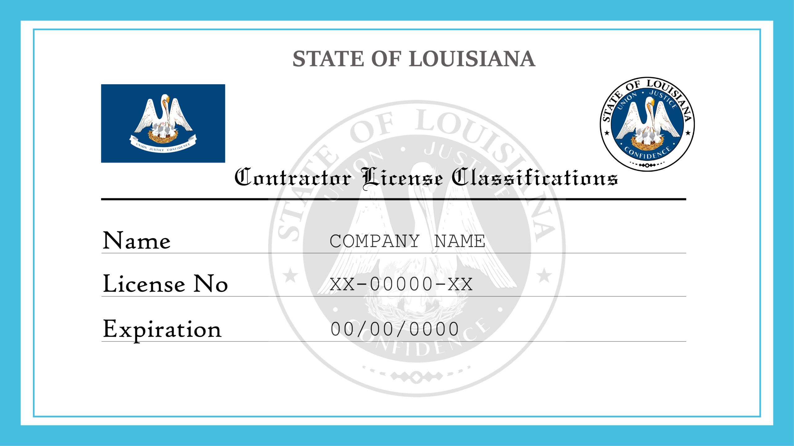 Louisiana Contractor License Classifications | License Lookup