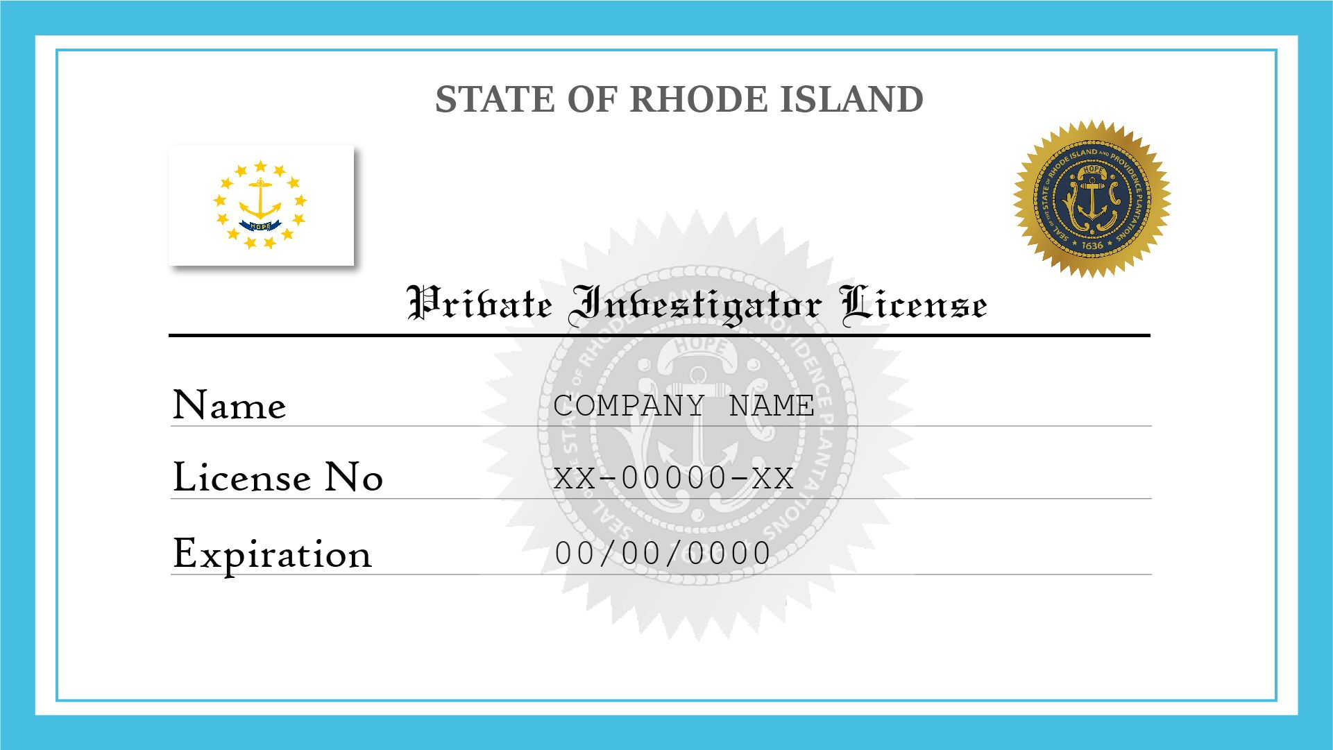 Rhode Island Private Investigator License | License Lookup