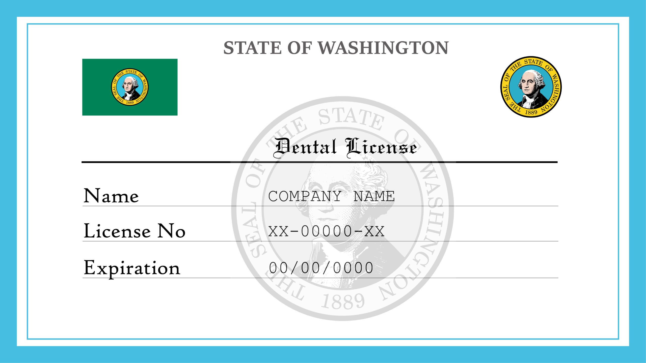 Washington Dental License License Lookup