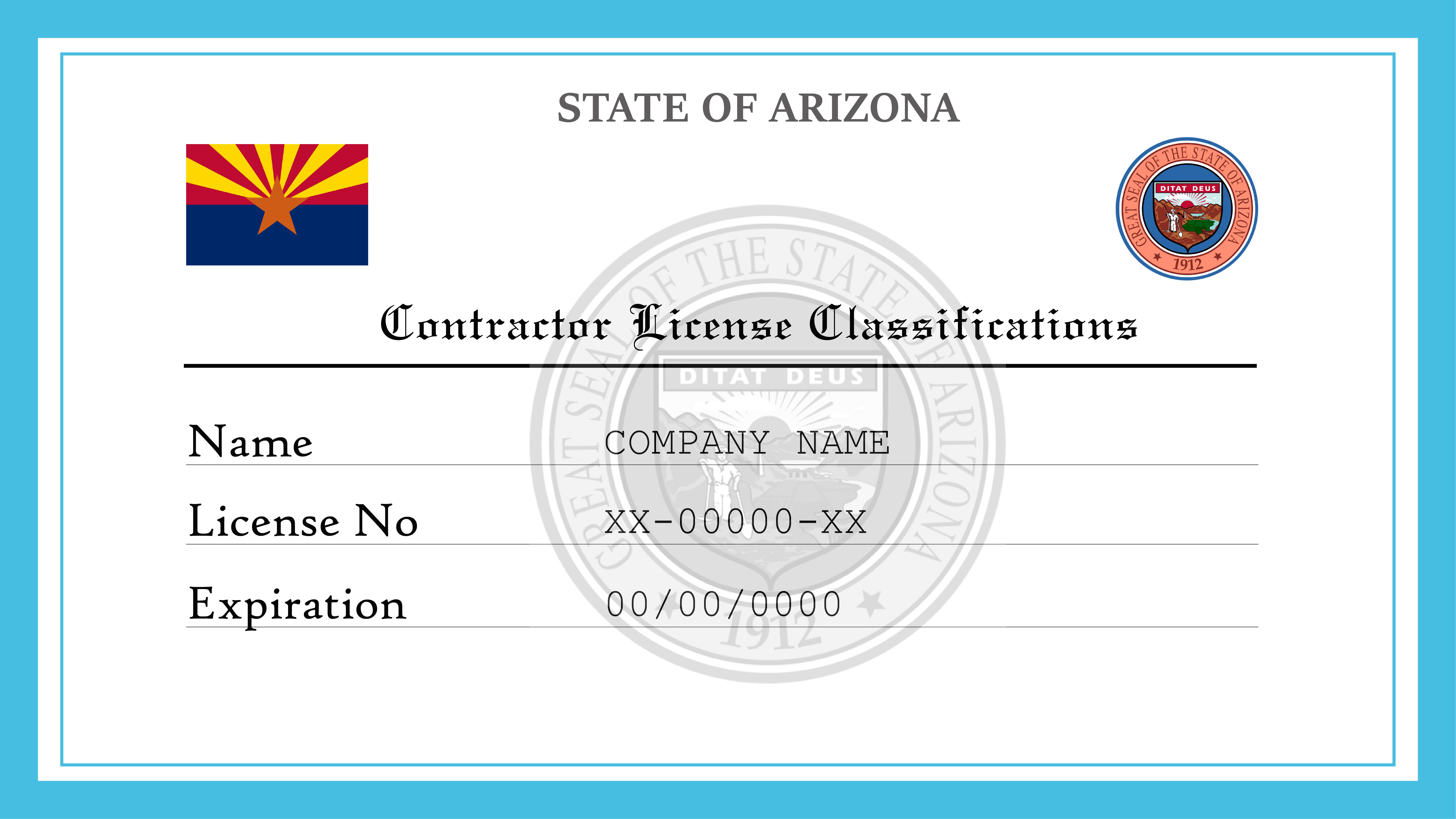 Arizona Contractor License Classifications | License Lookup